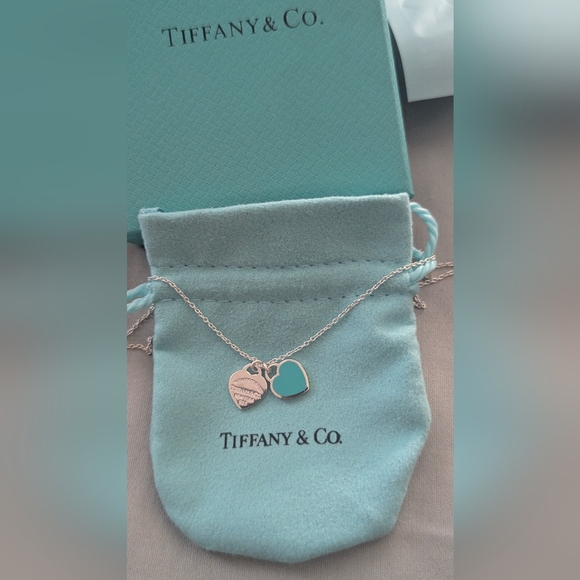 Tiffany & Co. | Jewelry | Tiffany Co Mini Double Heart Necklace | Poshmark